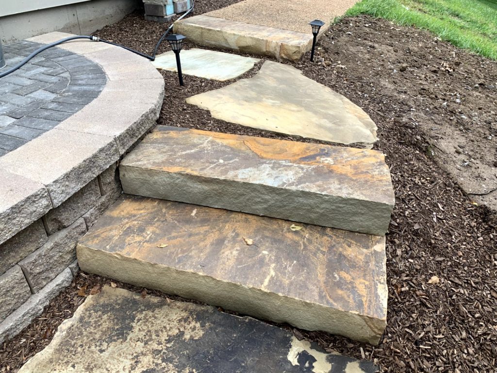 Hardscaping - Cut Stone Steps 1 - Lawn Masters